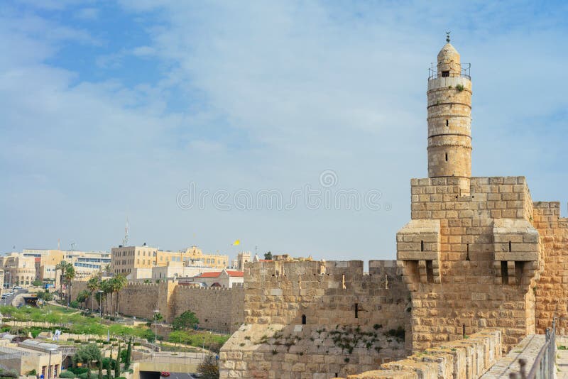Tower of David in the Old City of Jerusalem, Israel Stock Photo - Image ...