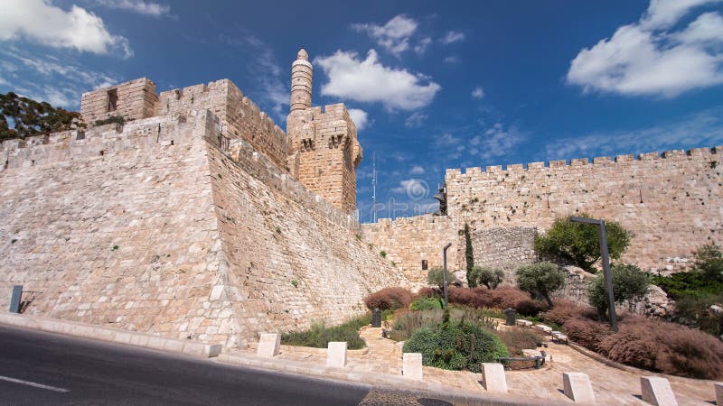 Tower of David Timelapse Hyperlapse. Jerusalem, Israel Stock Photo ...