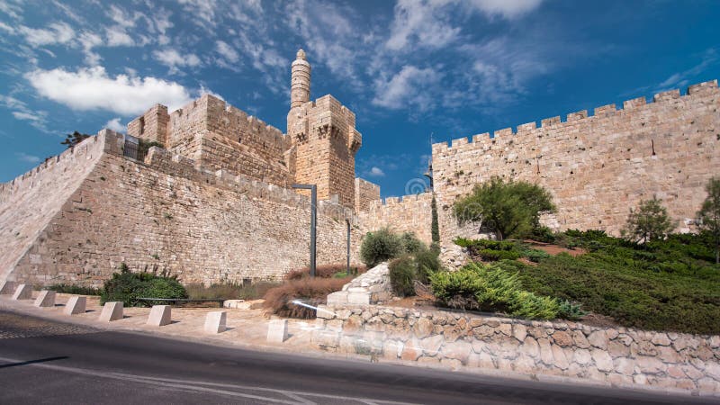 Tower of David Timelapse Hyperlapse. Jerusalem, Israel Stock Photo ...