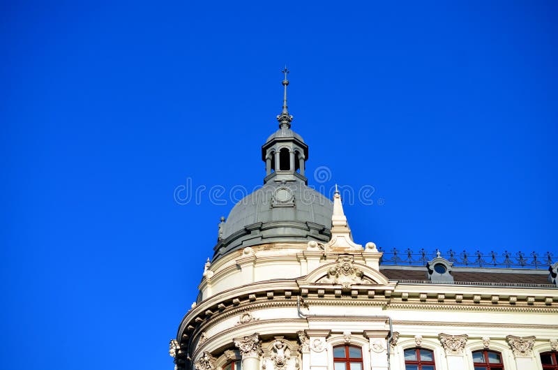 Tower Decorating a Residential Building Stock Photo - Image of ...