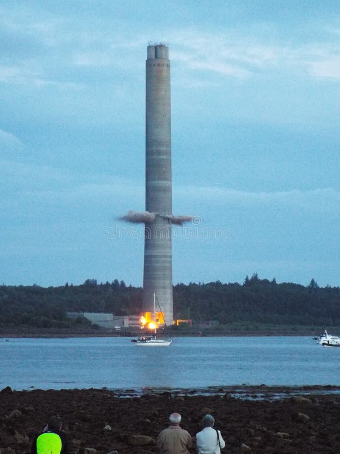 Tower demolition editorial stock photo. Image of building - 32626213