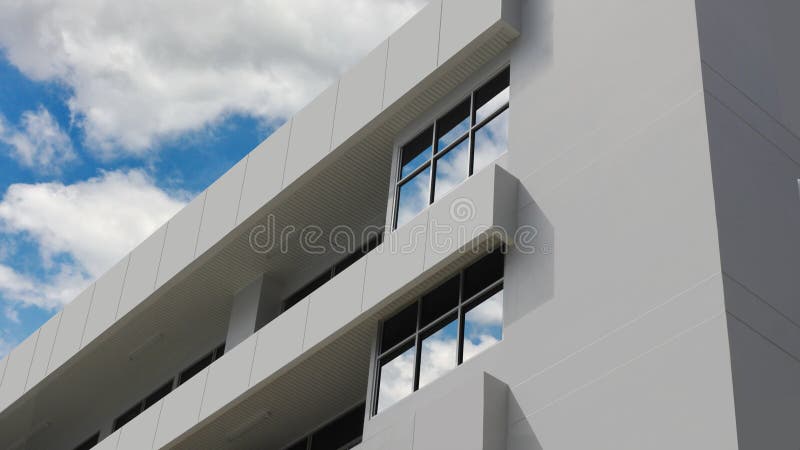 The Tower Design Using Big Window Exterior . the Geometry Square Design ...