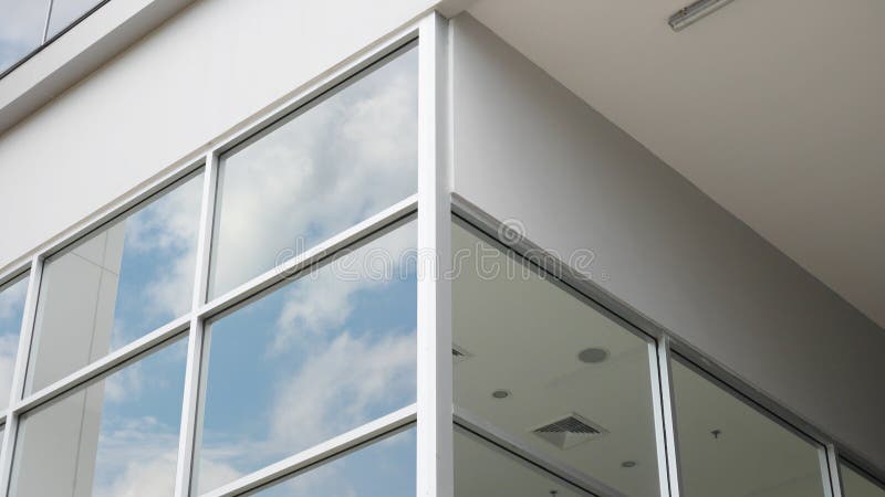 The Tower Design Using Big Window Exterior . the Geometry Square Design ...