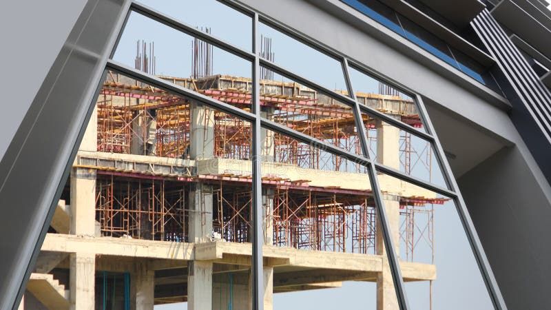 The Tower Design Using Tinted Glass Window with Reflect of Building ...