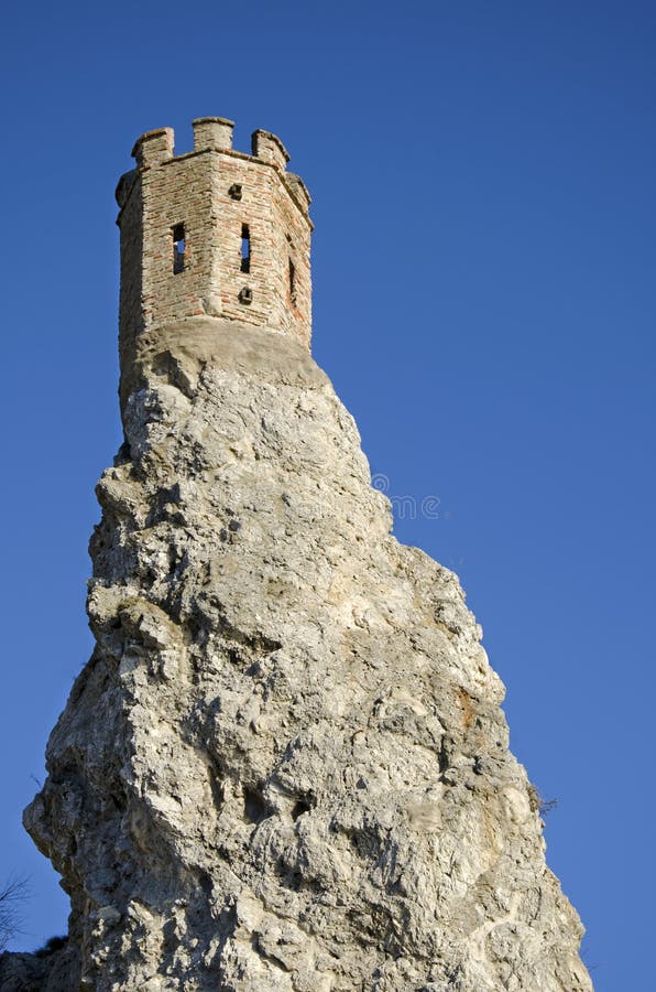 The Tower of the Devin Castle Near Bratislava Stock Image - Image of ...