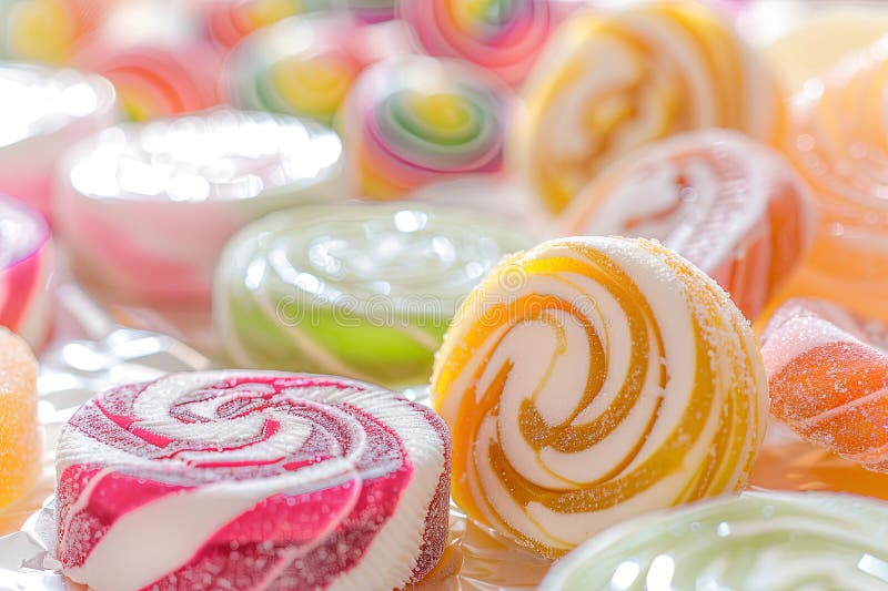 Tower of Different Colored Lollipops Stock Photo - Image of dessert ...