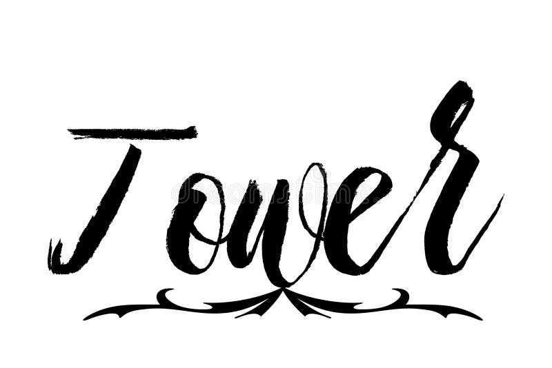 Tower Elegant Grunge Typography Lettering Text Quote Vector Design ...