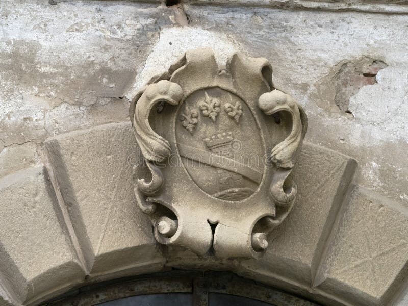 Tower emblem in italy stock image. Image of landmark - 217724143