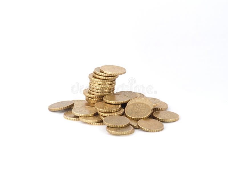 Tower of euro coins stock photo. Image of tower, finance - 25159070