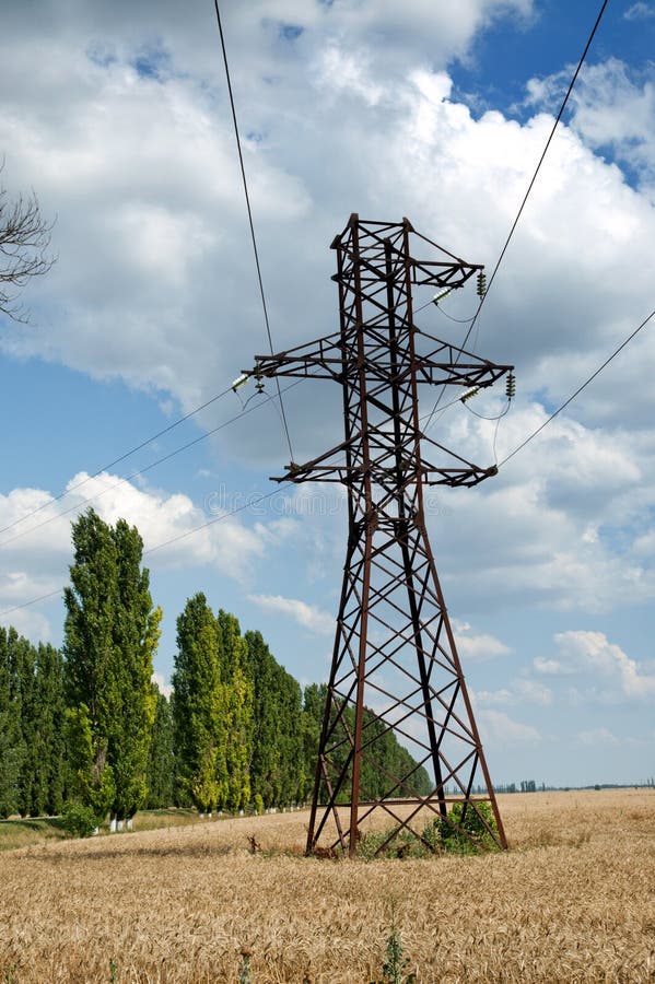 Tower on field stock image. Image of rural, communications - 13125235