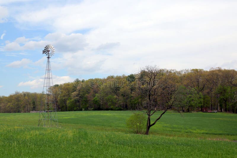 This Tower in the Field Can Show the Wind`s Direction. Stock Photo ...