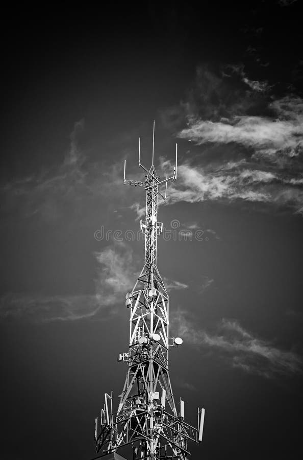 Tower fixed telephony stock image. Image of transmitter - 179563565