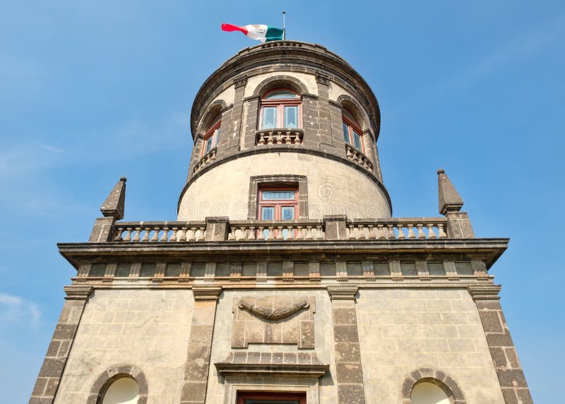 Tower with a Flag at Chapultepec Castle in Mexico City Stock Image ...