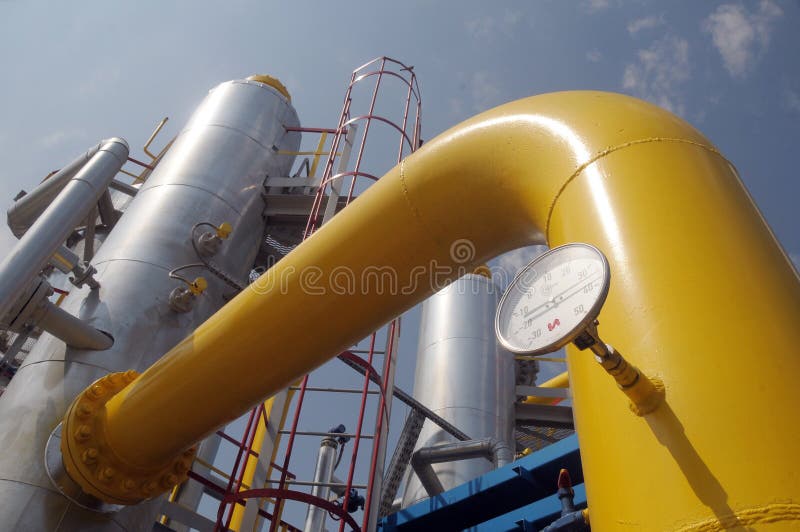 Gas compressor station stock photo. Image of metal, pipeline - 32874362