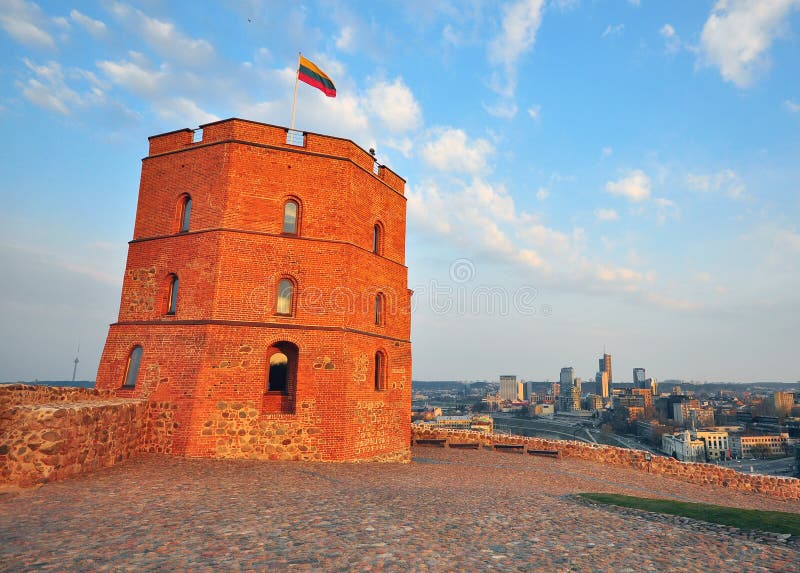 Tower of Gediminas, Vilnius City, Lithuania Stock Photo - Image of ...