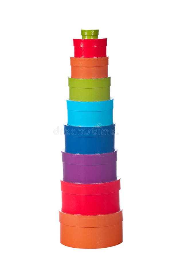 Tower of gift boxes stock image. Image of ornament, mirror - 4031825