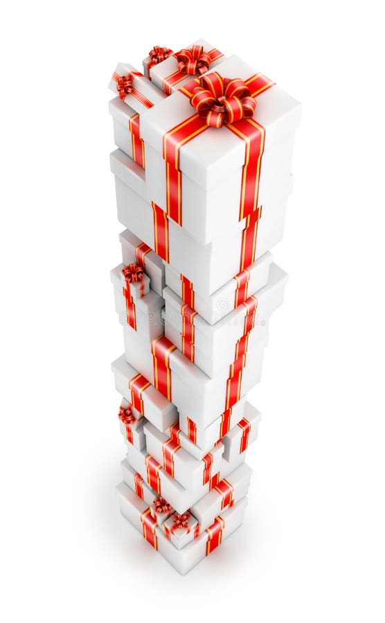 Tower from gift boxes stock illustration. Illustration of tower - 31729572