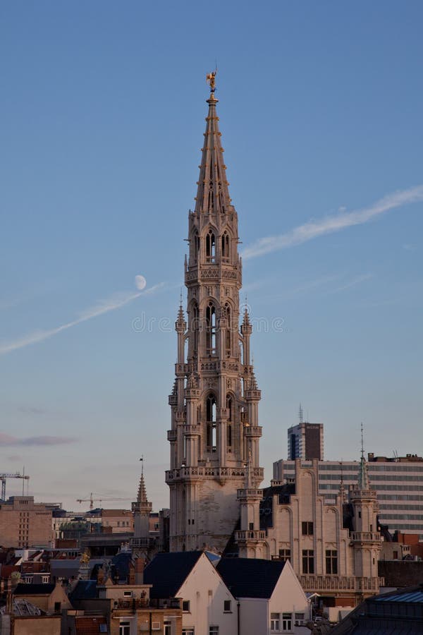 Tower Grand Place stock photo. Image of dusk, landmark - 24639024