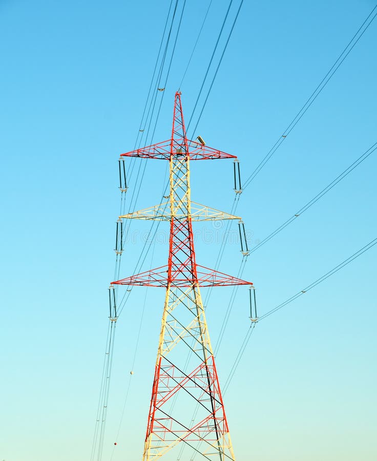 Tower of heavy power line stock photo. Image of pylon - 7320454