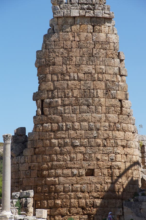 Tower of the Hellenistic Gate Stock Image - Image of stone, hellenistic ...