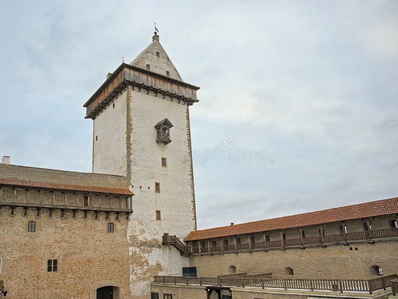Tower of Hermann Castle, Narva Stock Image - Image of eruope, tourism ...
