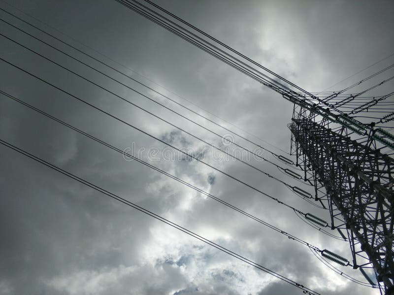 High Pressure Tower after Rain Stock Photo - Image of tower, beautiful ...