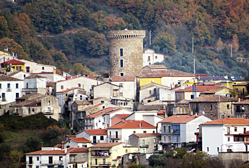 Picerno tower stock image. Image of medieval, buildings - 102062721