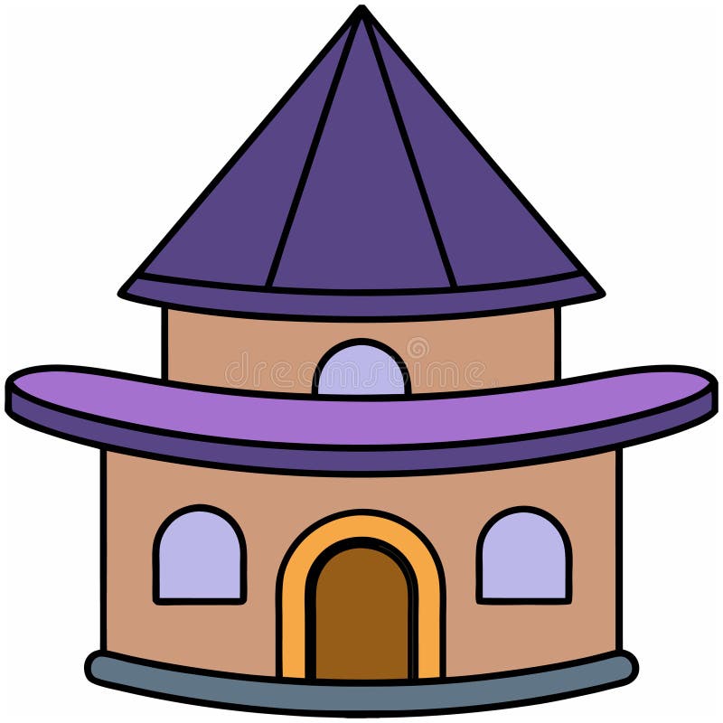 Tower House Residential Stronghold Building Citadel Palace Stock Vector ...