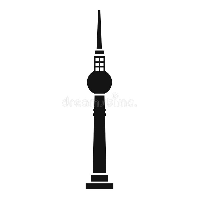 Tower icon, simple style stock vector. Illustration of building - 82865399
