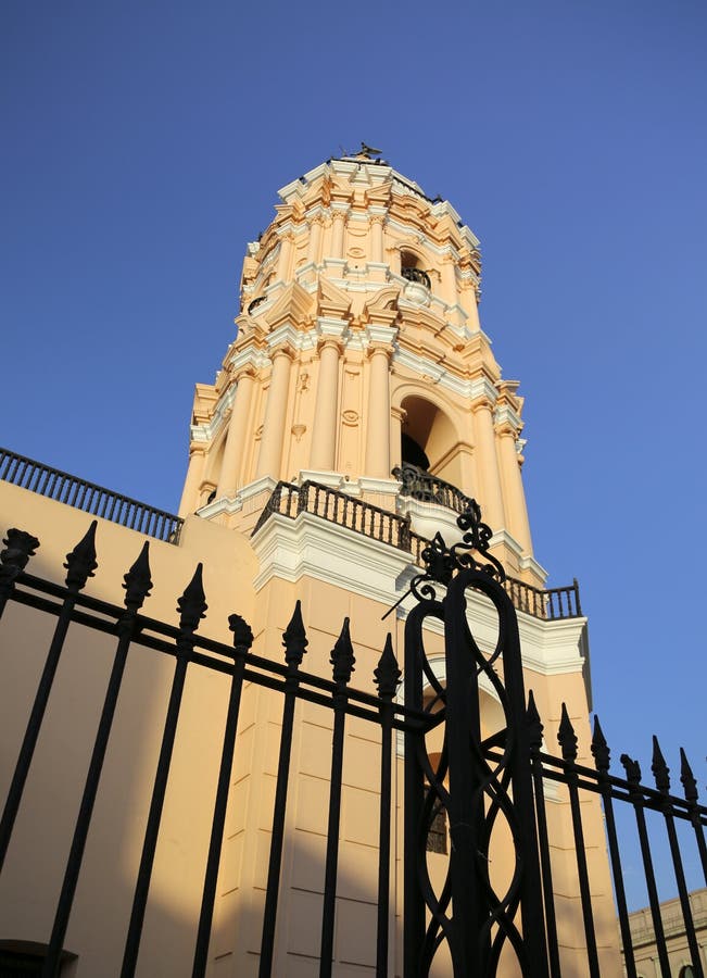 Tower of Iglesia De Santa Rosa, Lima Stock Photo - Image of american ...