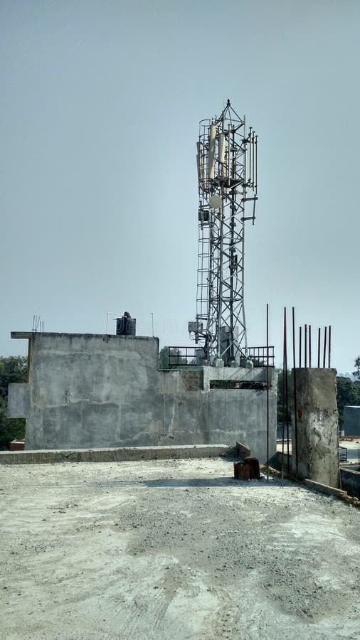 Tower in Indian Town on House Roof Stock Photo - Image of roof, house ...