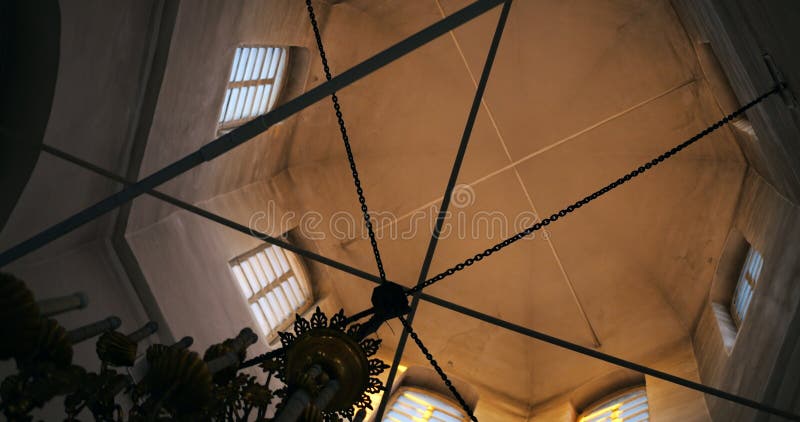 Tower Interior Showcasing Symmetrical Window Patterns and Cross-shaped ...