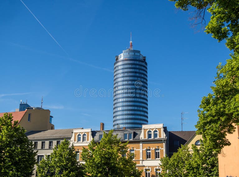 Tower in Jena Thuringia in Germany Editorial Photo - Image of church ...