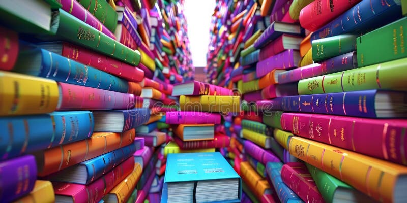 Tower of Knowledge: a Colorful Symphony Stock Illustration ...