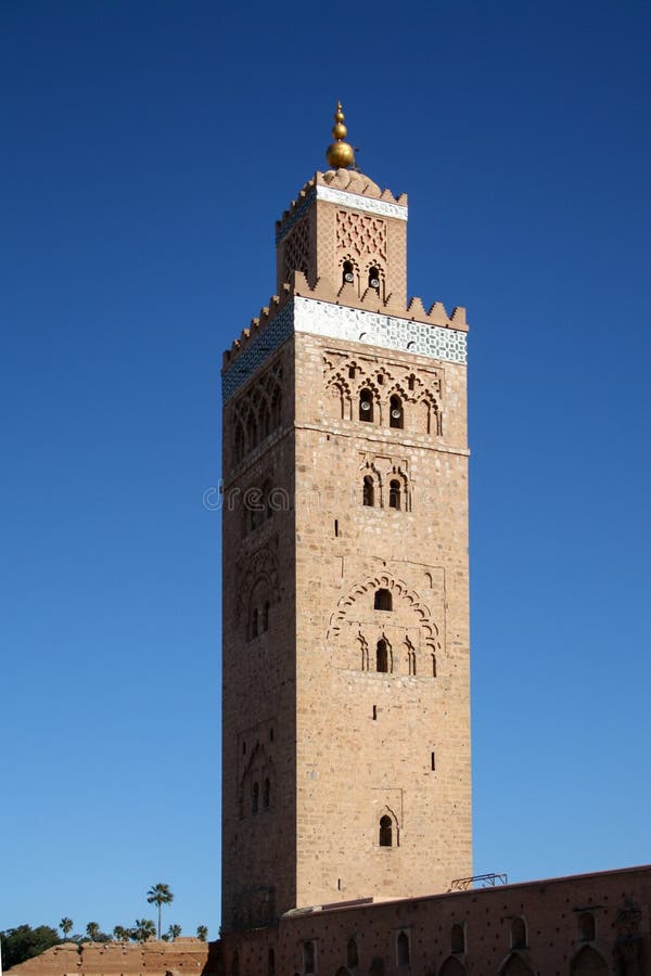The Tower of the Koutoubia Mosque in Marrakech Stock Photo - Image of ...