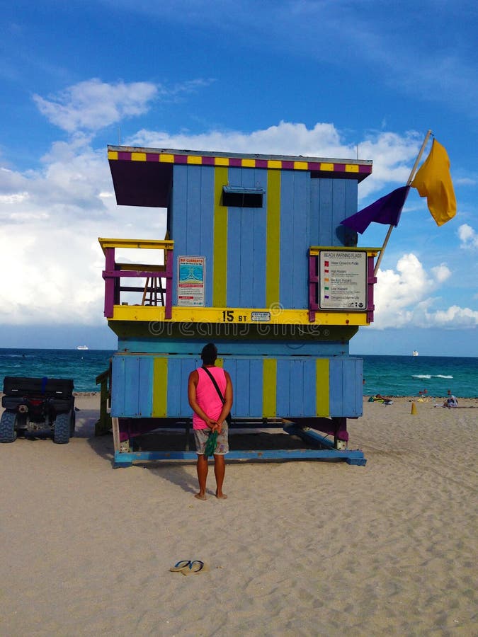 Lifeguards Look Over the Crowd and Seashore Editorial Stock Photo ...