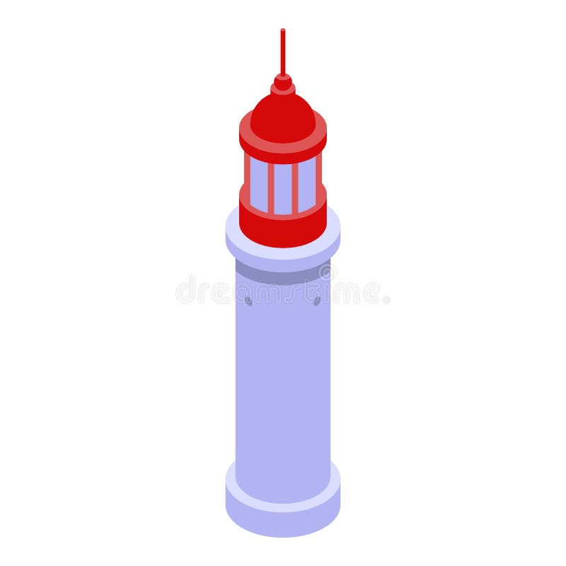 Tower Lighthouse Icon, Isometric Style Stock Vector - Illustration of ...