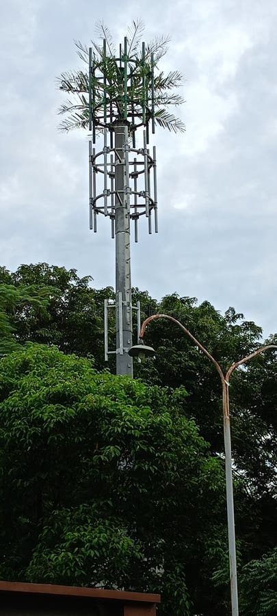 Tower lighting and signal stock image. Image of machine - 277719241