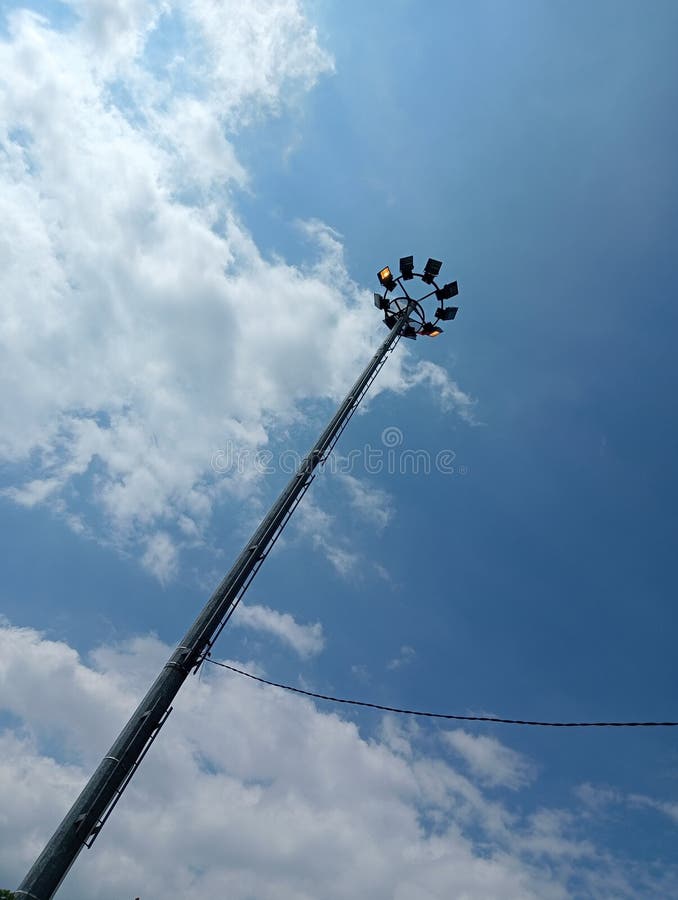 Tower of Lights Soaring Up into the Sky Stock Image - Image of outdoor ...