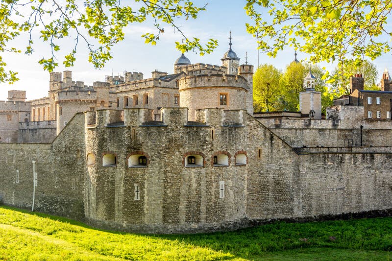 Tower of London Architecture in Spring, UK Stock Photo - Image of ...
