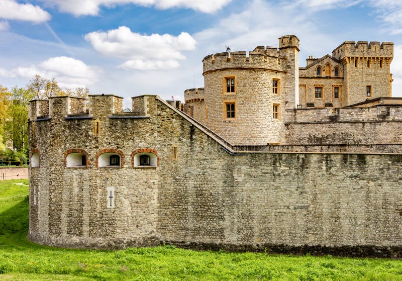 Tower of London Architecture in Spring, UK Stock Image - Image of entry ...