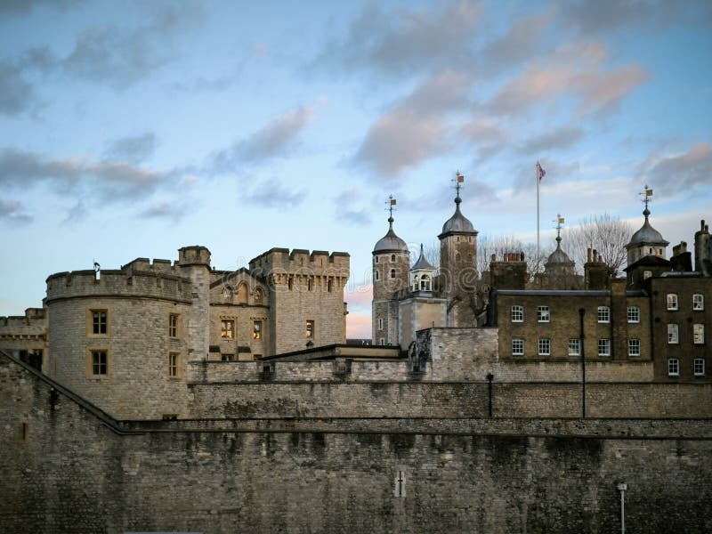 Tower of London Castle in London, England. Stock Image - Image of ...