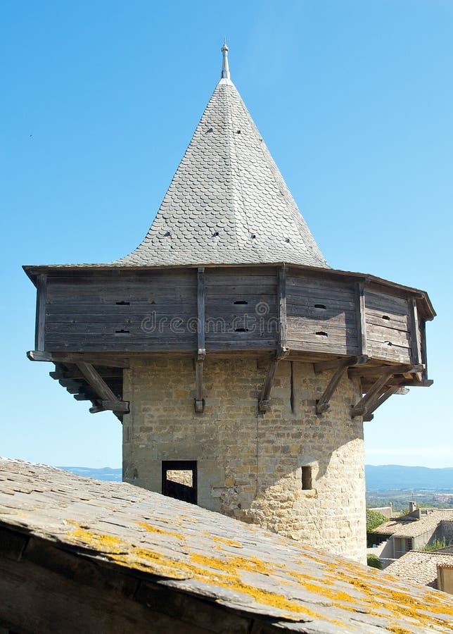 Tower with machicolation stock photo. Image of assault - 10684740