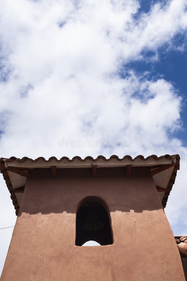 Tower Made of Adobe or Mud Bricks in Peruvian Andes. Stock Photo ...
