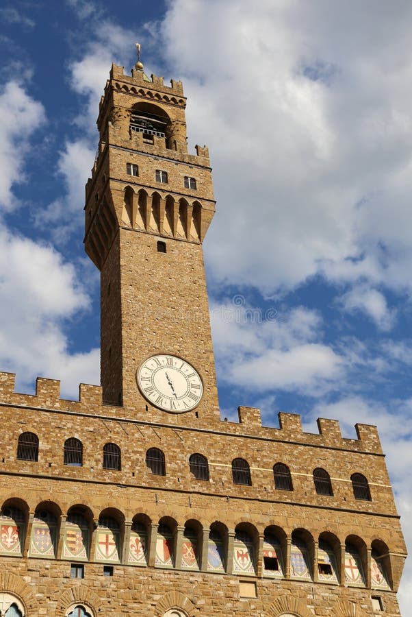 Tower in Main Square of Florence in Italy Stock Photo - Image of ...