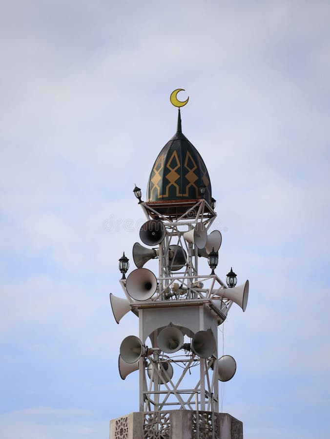 A Tower with Many Loud Speaker Stock Image - Image of tower, speaker ...