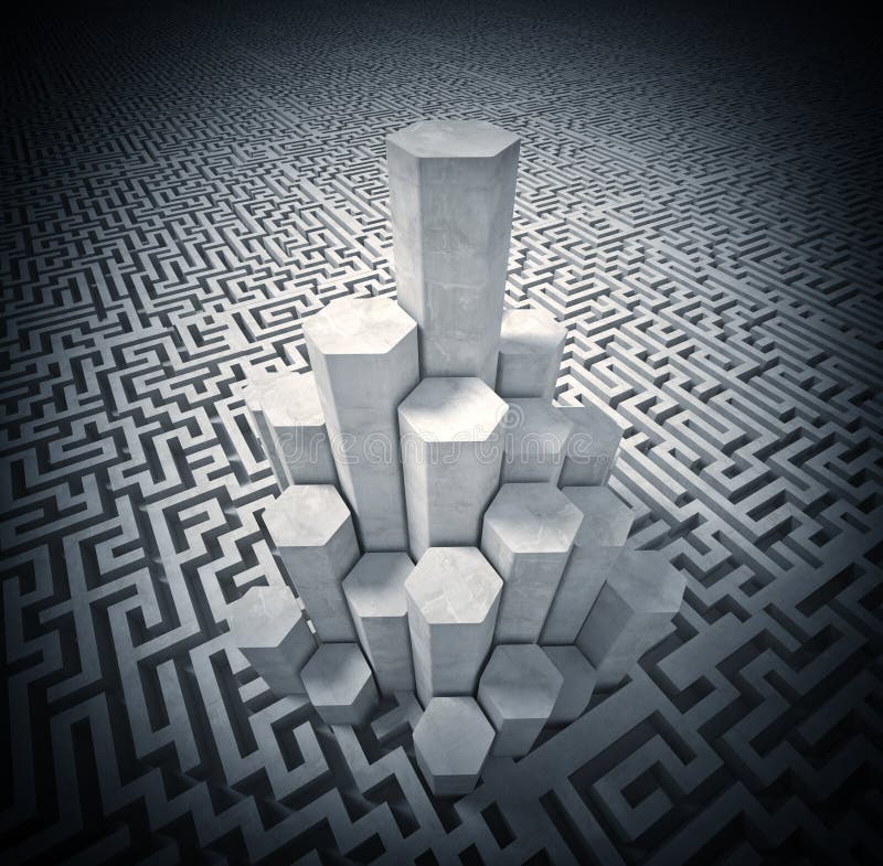 Tower and maze stock illustration. Illustration of stair - 47810628