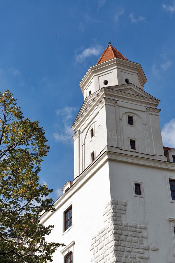 Medieval Castle Tower in Bratislava, Slovakia. Stock Image - Image of ...