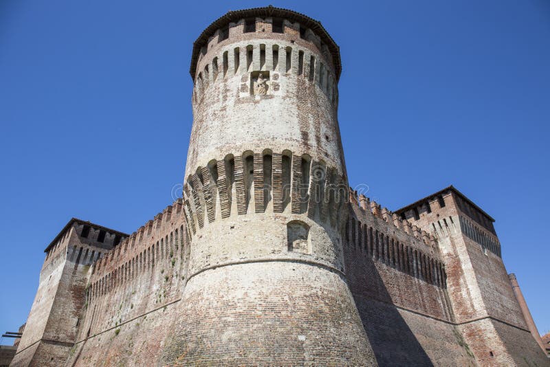 Tower of Medieval Italian Castle on Blue Sky Stock Photo - Image of ...