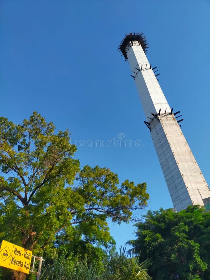 Tower in the Middle of the City Which is Still Under Construction Stock ...